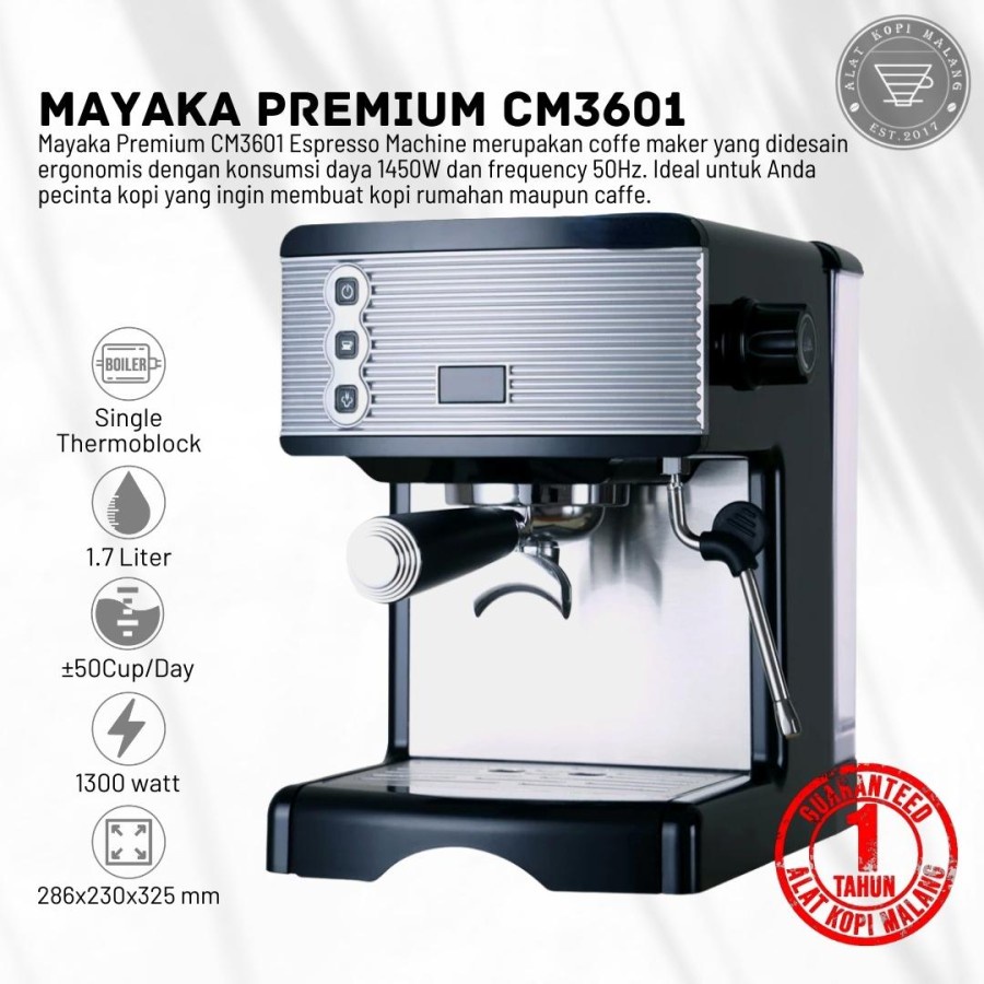 Jual MESIN KOPI ESPRESSO Mayaka Premium CM3601 BEST SELLER | Shopee ...