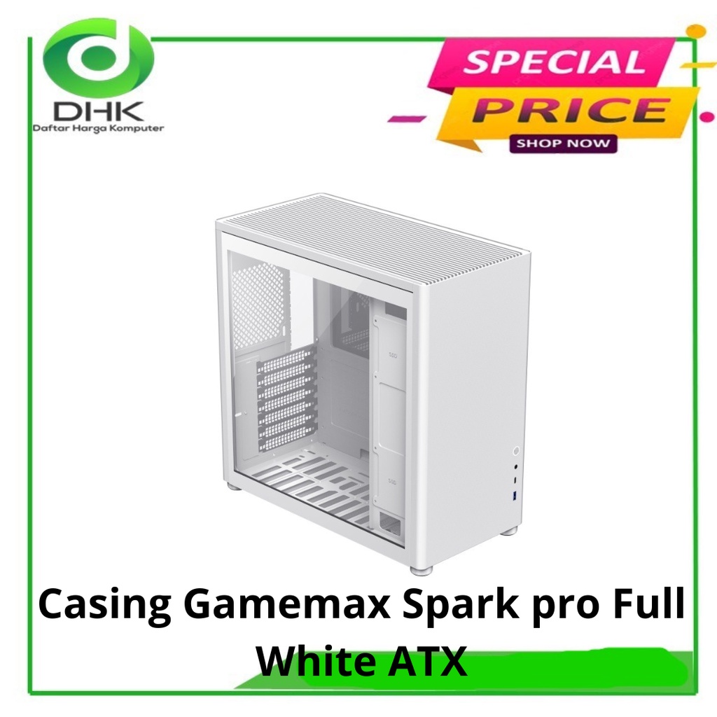 Jual Casing Gamemax Spark pro Full White ATX | Shopee Indonesia