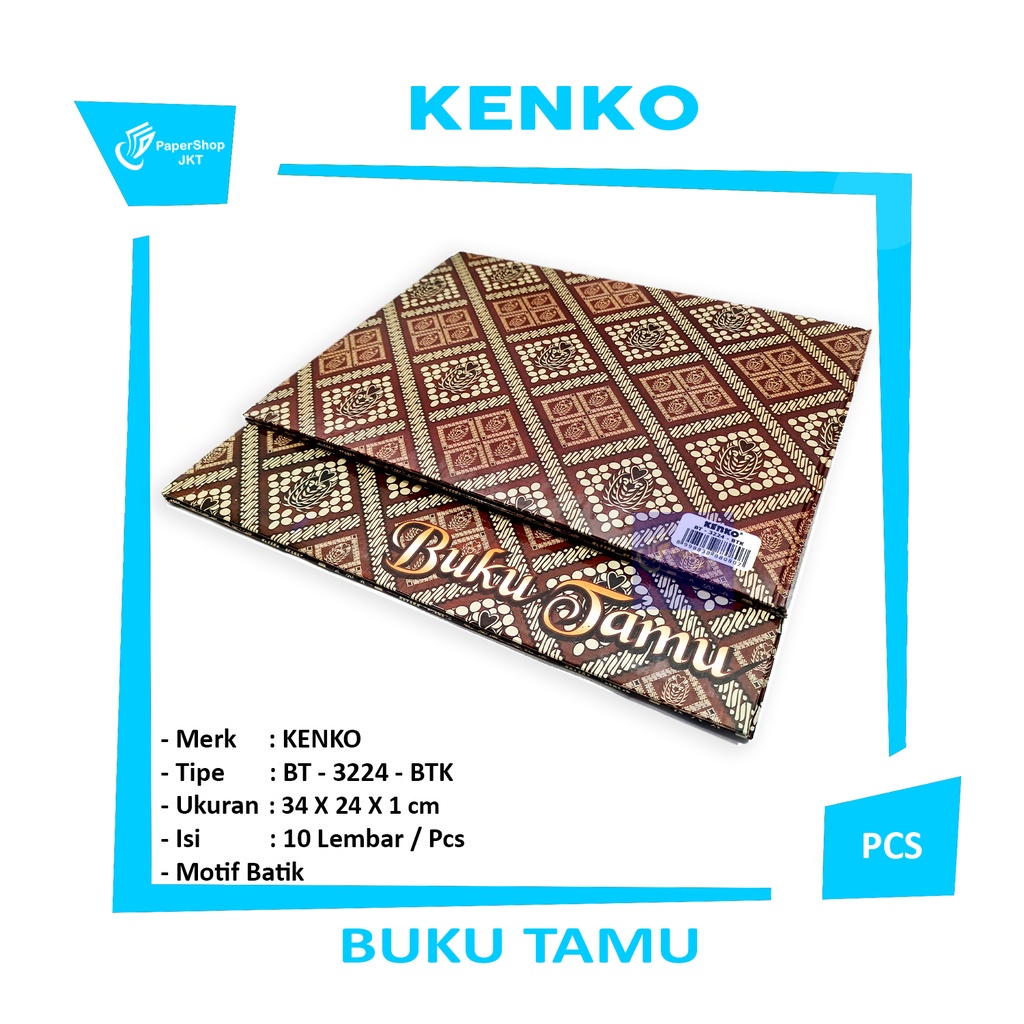 Jual KENKO- Buku Tamu BT 3224 Motif Batik - Pcs | Shopee Indonesia