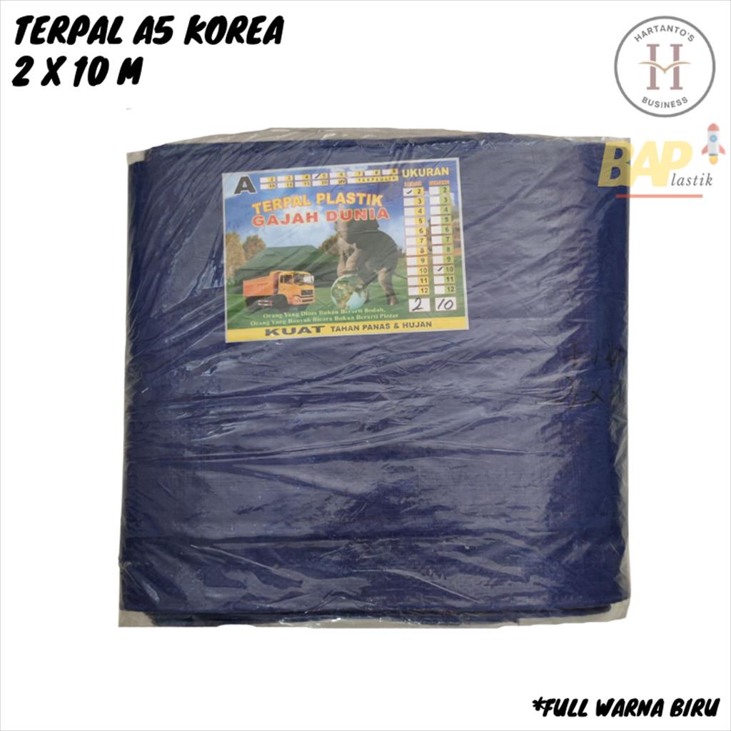Jual Terpal A5 Korea 2x10 meter Biru - Silver / Terpal Plastik | Shopee ...
