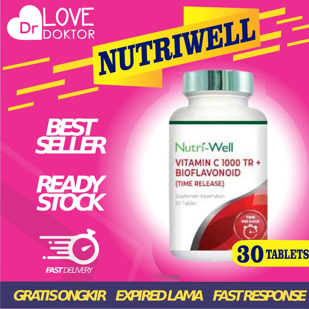 Jual NUTRIWELL NUTRI WELL VITAMIN C 1000 MG TIME RELEASE BIOFLAVONOID ...