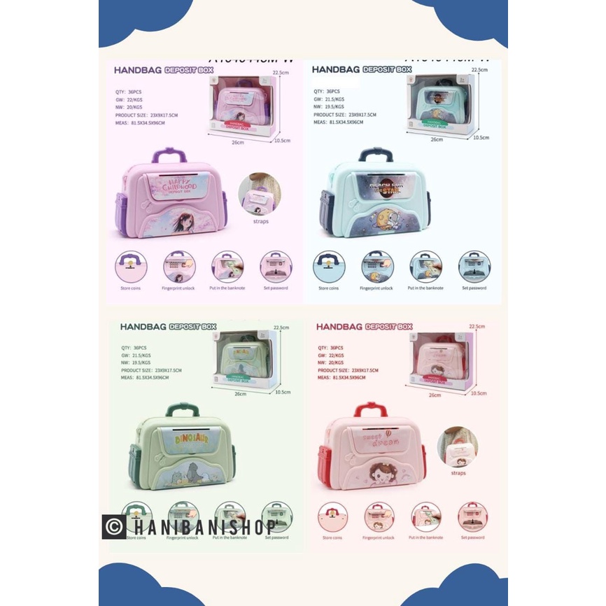 Jual Mainan Celengan Anak Motif Handbag Dengan Kode dan Finger Print ...