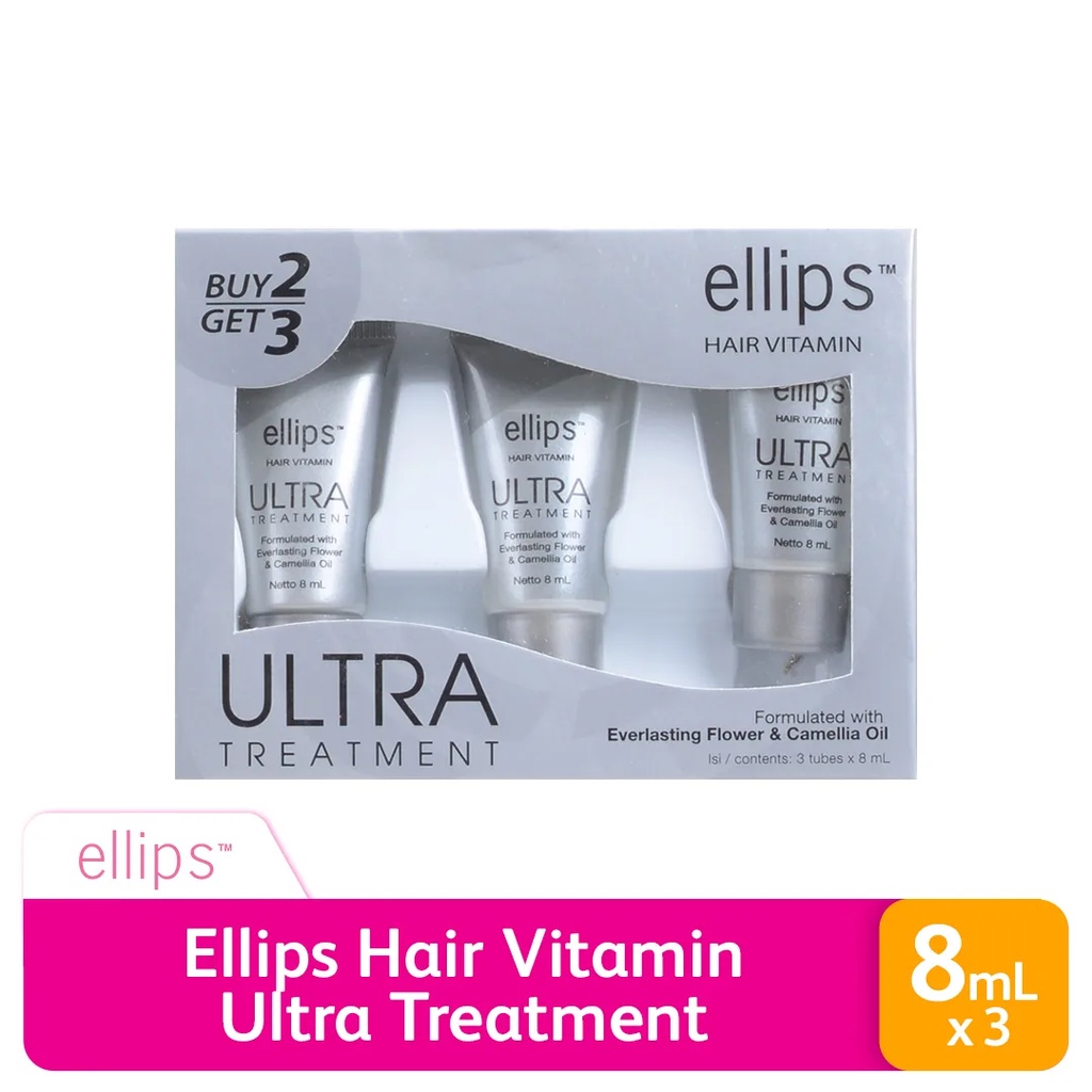 Jual Ellips Ultra Treatment Hair Vitamin 2+1 Tube x 8mL | Shopee Indonesia