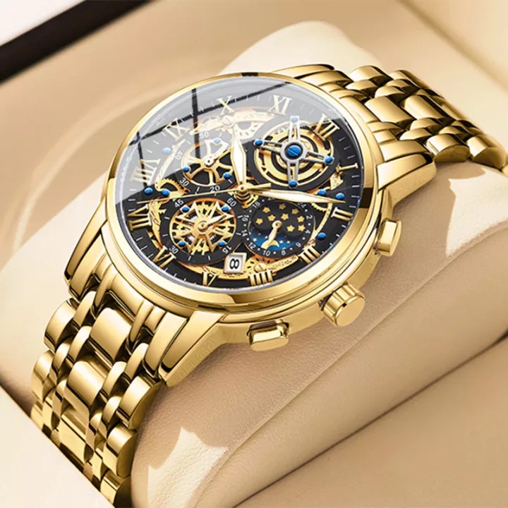 Jual LIGE Jam Tangan Pria Fashion Anti air Kronograf Aktif Kalender ...