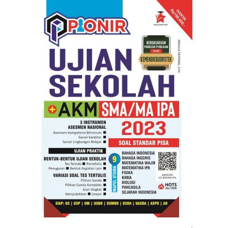 Jual Buku Pionir Ujian Sekolah + AKM SMA/MA IPA 2023 | Shopee Indonesia