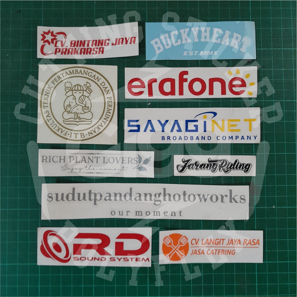 Jual Sticker / Stiker Cutting Oracal Timbul Custom Logo Desain | Shopee ...