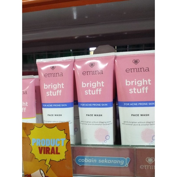 Jual EMINA FACE WASH BRIGHT STUF 100 ML | Shopee Indonesia
