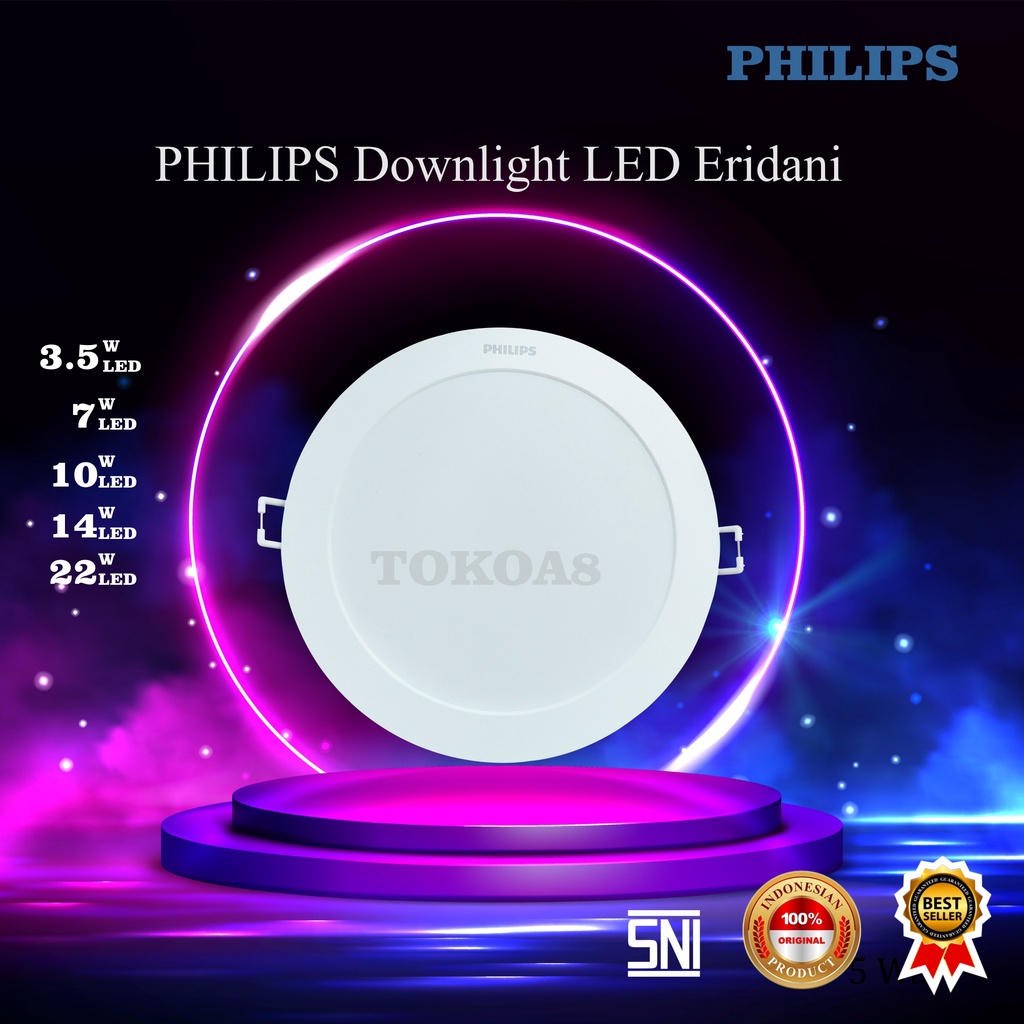 Jual PHILIPS Downlight LED Eridani 3,5w 7w 10w 14w 22w | Shopee Indonesia