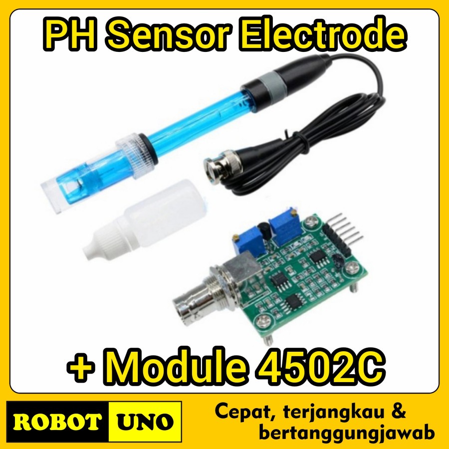 Jual PH Sensor Electrode + Module 4502C Sensor PH PH-4502C | Shopee Indonesia