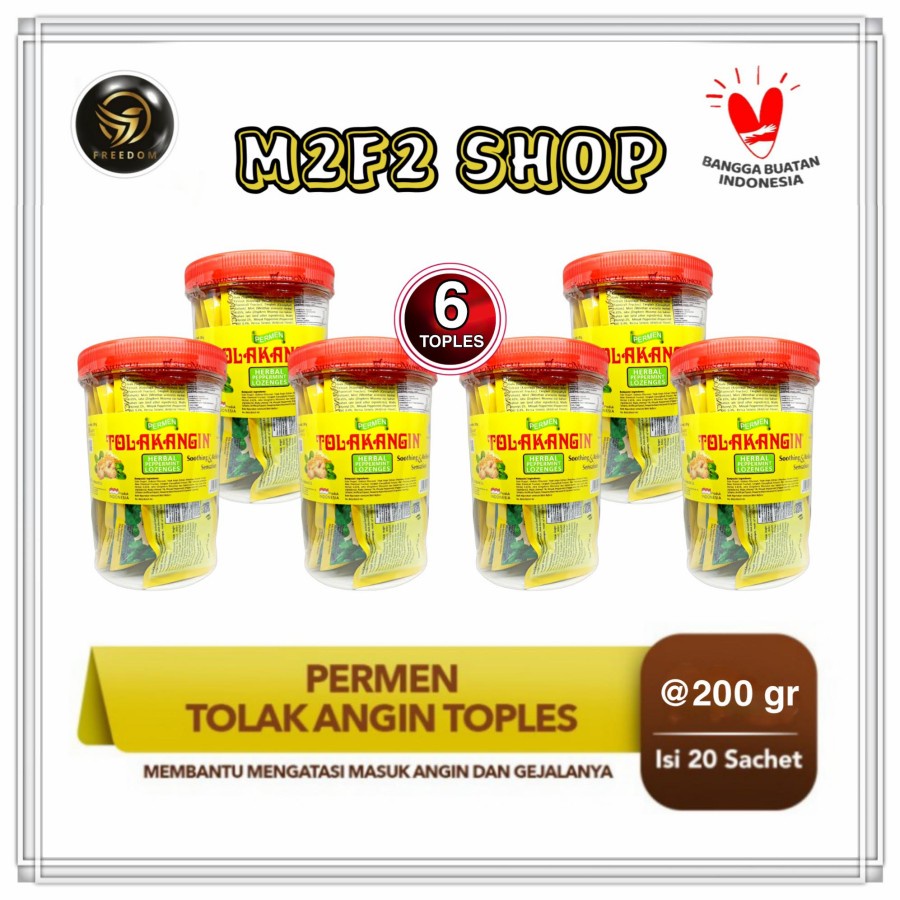 Jual Permen Tolak Angin Sachet | Toples Jar Plastik - 200 gr (Kemasan 6 ...