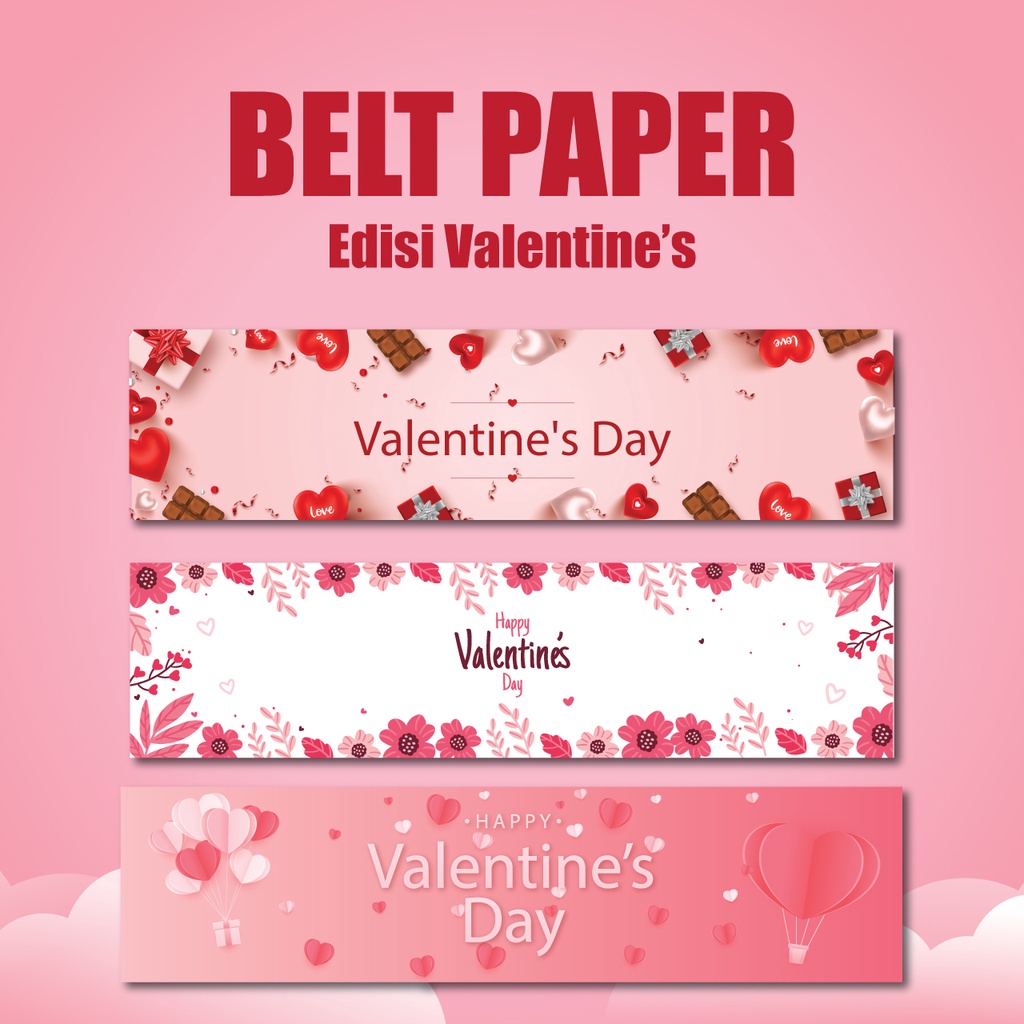 Jual Paper Belt Valentine / Paper Sleeve / Label Segel Box / Packagin ...