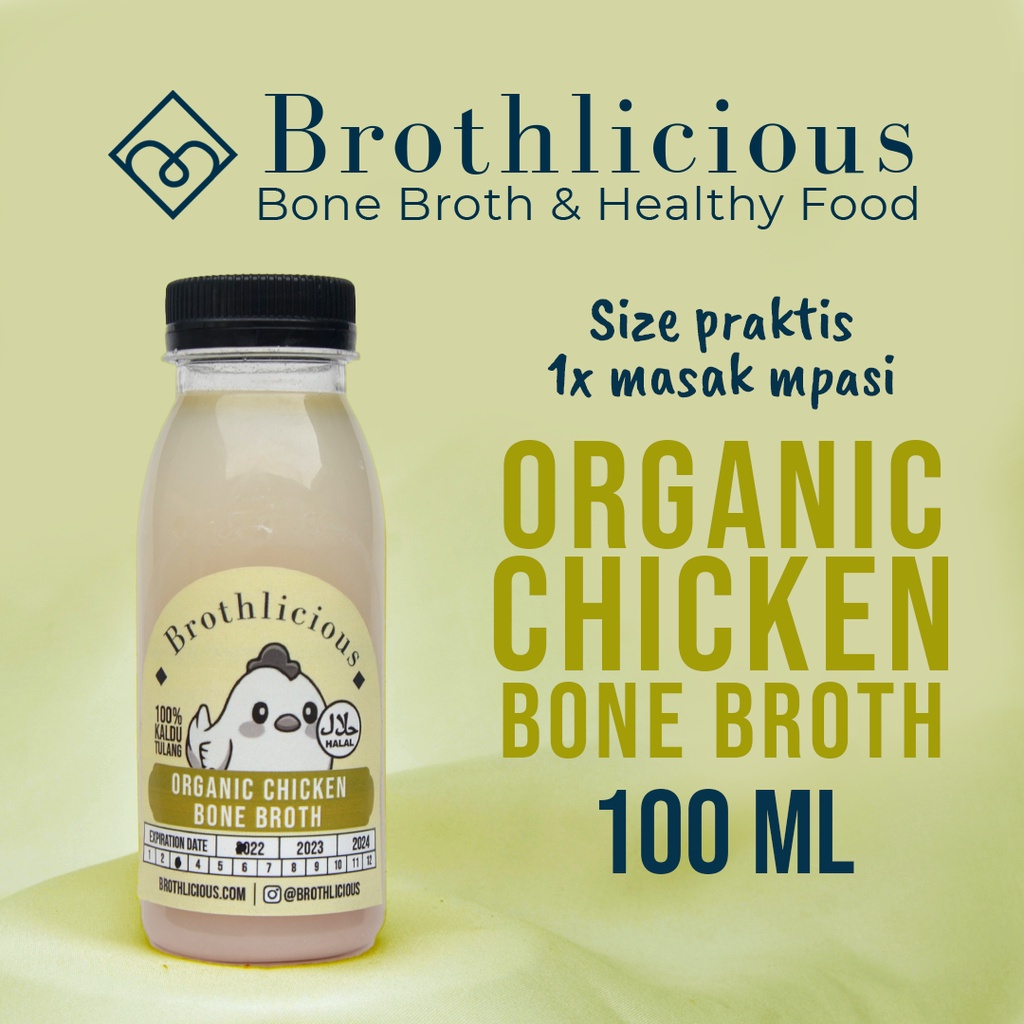Jual Kaldu MPASI Ayam Organik Chicken Bone Broth 100ml by Brothlicious ...