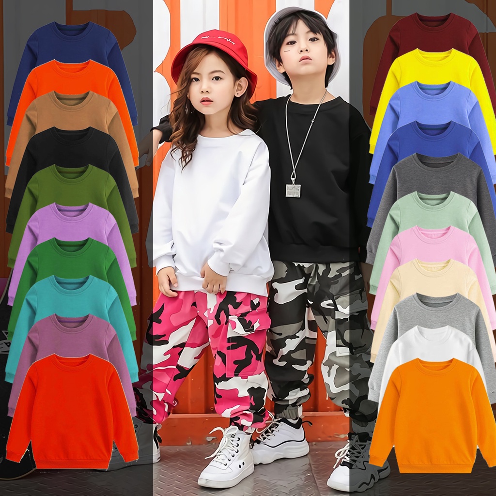 Jual Little sun zone Sweater Polos Anak 1-10 Tahun Switer anak Polos ...