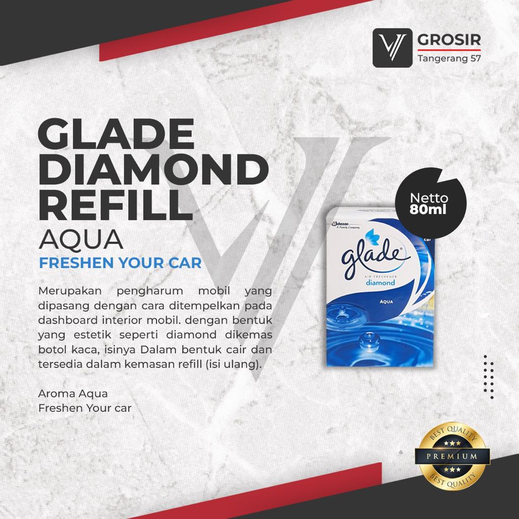 Jual GLADE REFILL DIAMOND AQUA 80ML ISI ULANG PENGHARUM RUANGAN MOBIL ...
