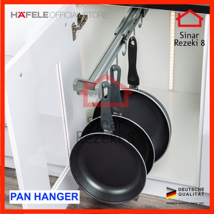 Jual Rak Dapur Hafele Pan Hanger Rel Gantungan Panci Wajan Tarik Dorong ...