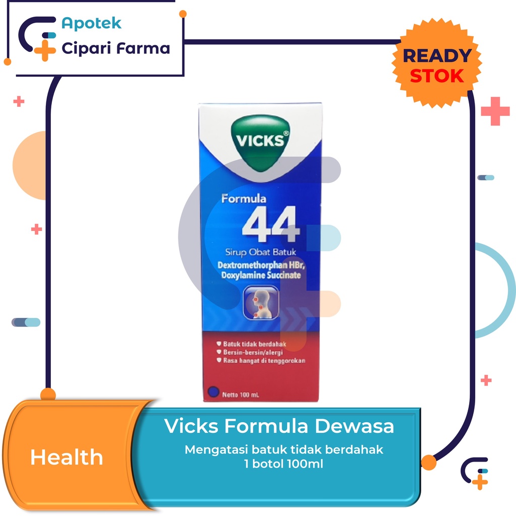 Jual Vicks Formula 44 Sirup Obat Pereda Batuk | Flu | Pilek All Variant ...