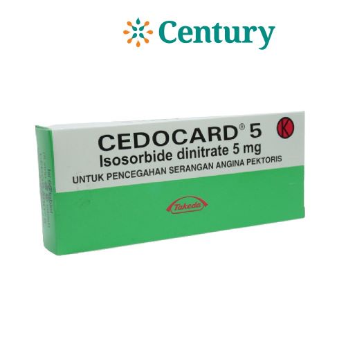 Jual CEDOCARD 5MG 1 STRIP 10 TABLET / ISOSORBIDE DINITRATE / JANTUNG ...