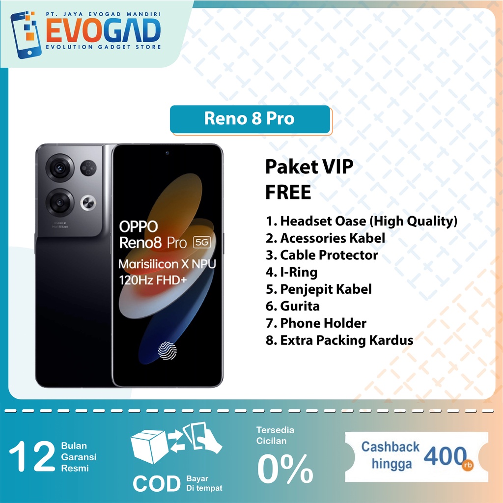 Jual Oppo Reno 8 Pro 5G 12/256GB Garansi Resmi OPPO Indonesia | Shopee Indonesia