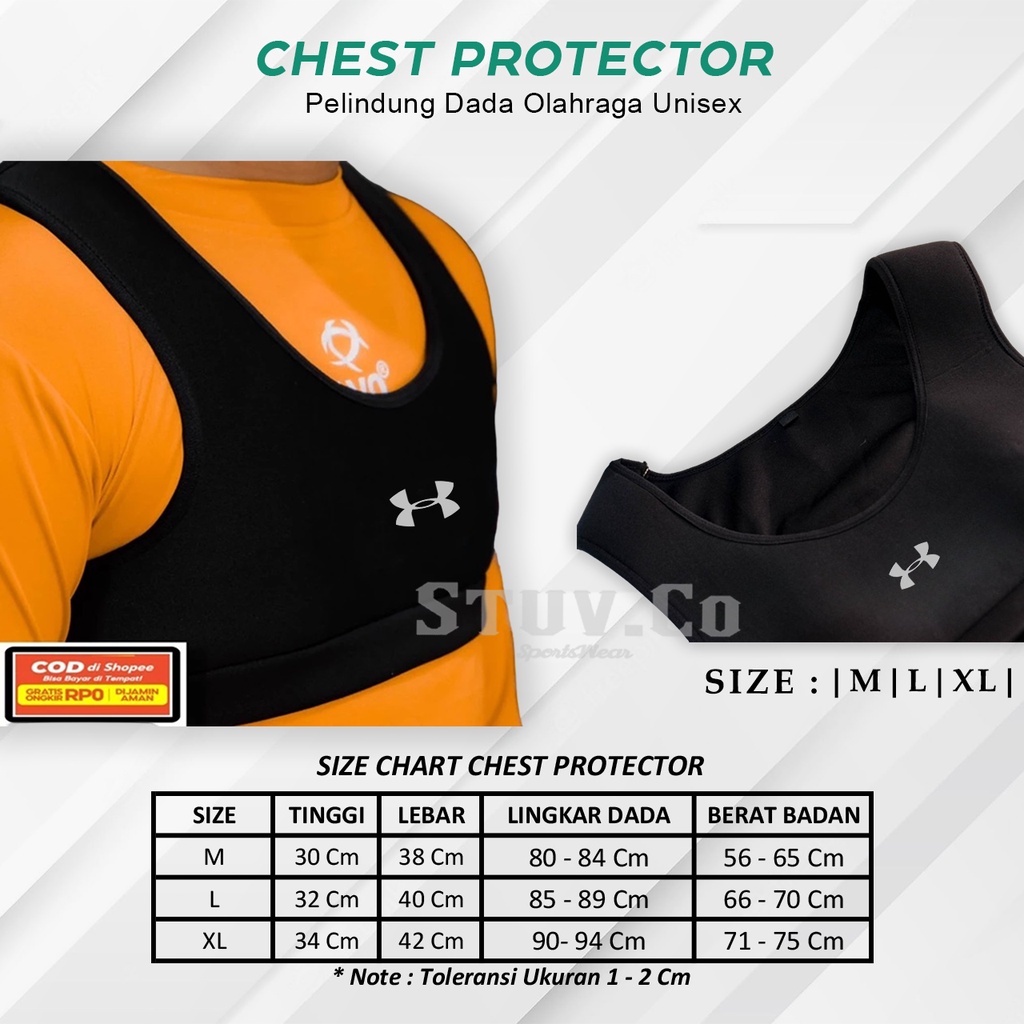 Jual FOOTBALL VEST CHEST PROTECTOR SPORT BRA PELINDUNG DADA OLAHRAGA ...