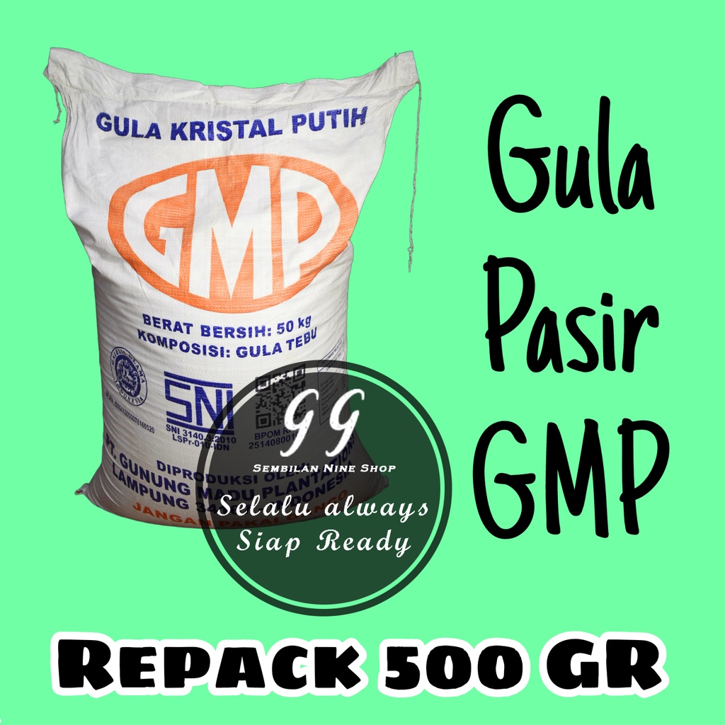 Jual Gula GMP 500 Gram Gula Pasir Tebu Kristal Putih Sugar | Shopee ...