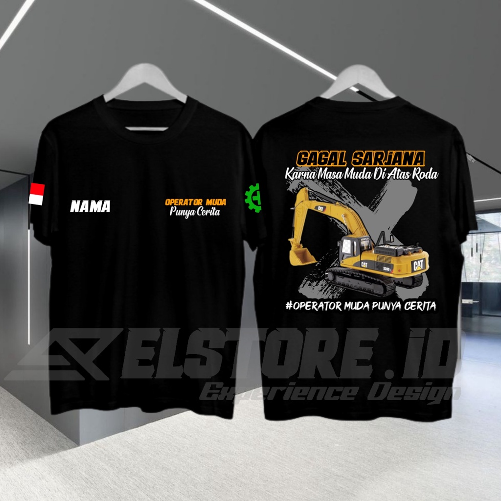 Jual PROMO Kaos Distro premium OPERATOR EXCAVATOR CATERPILAR Bisa ...