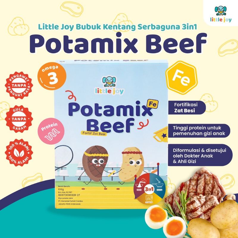 Jual Little joy meal mpasi potamix beef forpit zat besi 100gr | Shopee ...