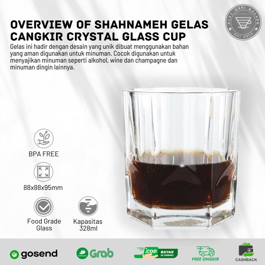 Jual Gelas Cafe Mocktail/ Gelas Es Crystal 328ML | Shopee Indonesia