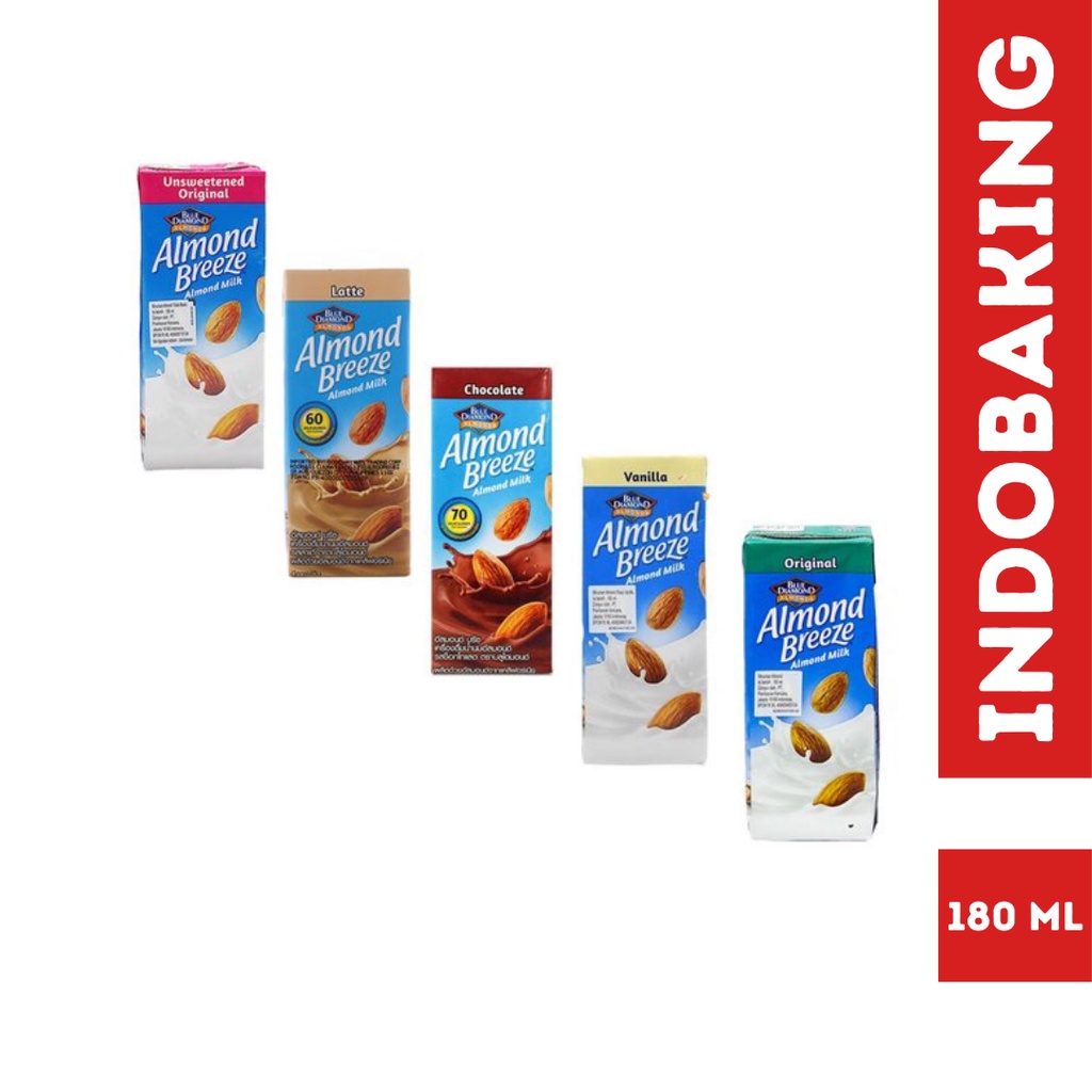Jual Blue Diamond Susu Almond Breeze Almond Milk Original Vanilla Chocolate Latte Unswetened 180 ...