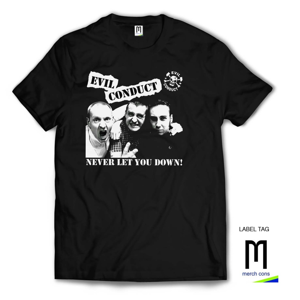 Jual EVIL CONDUCT / Tshirt band Skinhead punk / tag Merchcons- Hitam ...