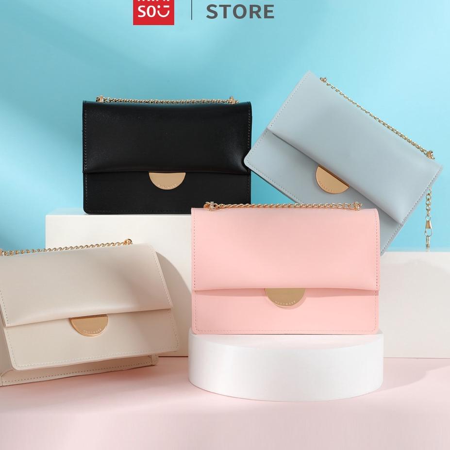 Jual IdD8p3O Miniso Tas Selempang Wanita Semicircular Hardware Sling Bag Women Tas Cewek ...