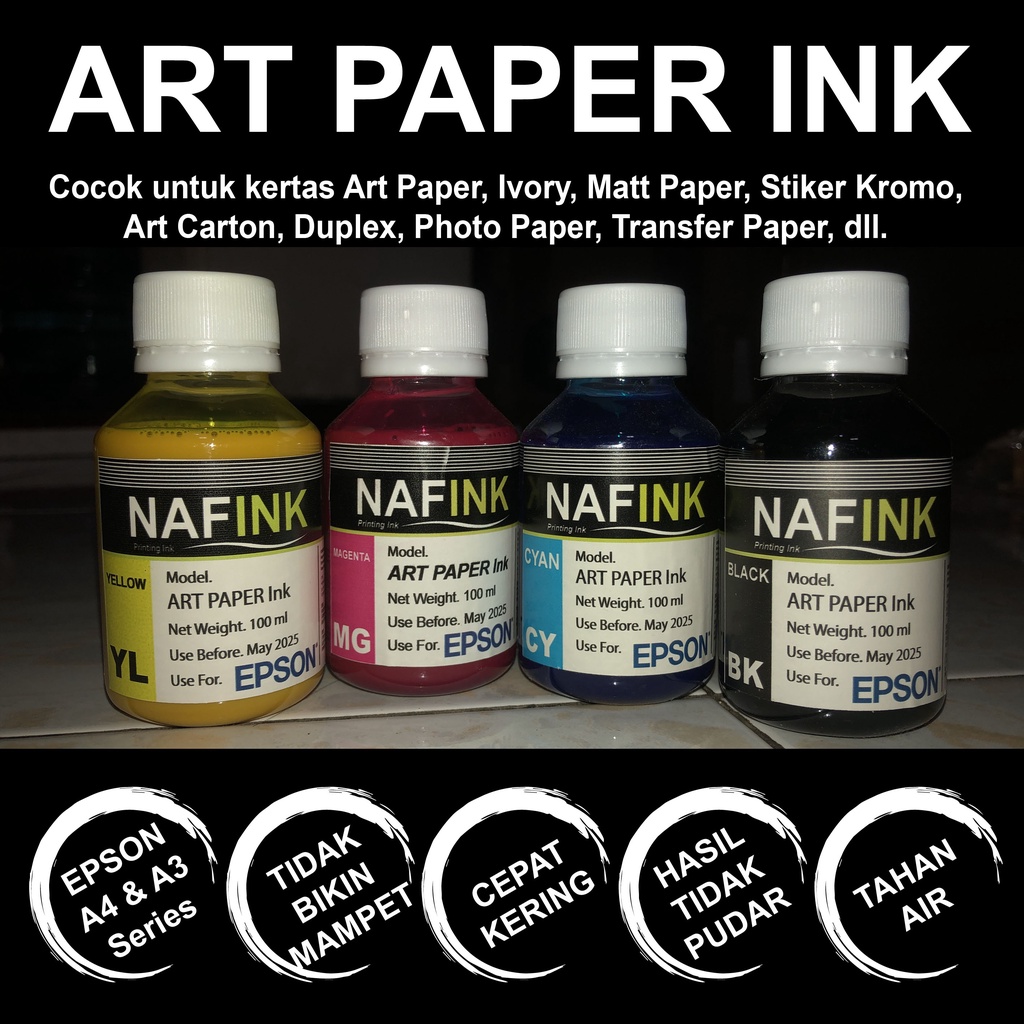 Jual TINTA ART PAPER NAF INK GRADE A (100% ASLI KOREA) isi REAL 100 ml ...