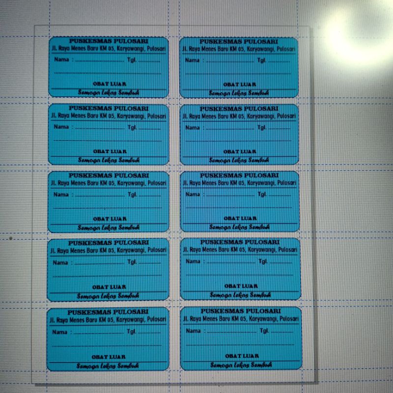 Jual Sticker HVS 75x38 Obat Luar | Shopee Indonesia
