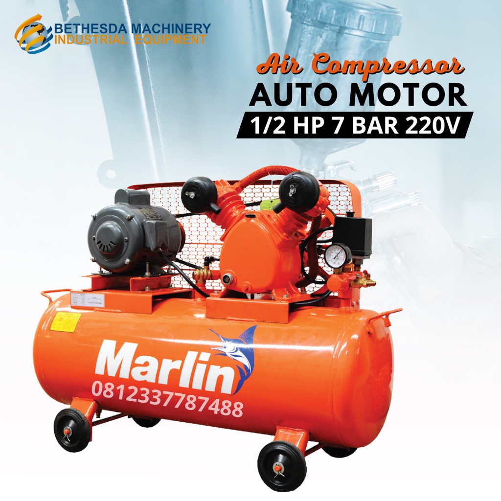 Jual Mesin kompresor 1/2 hp / marlin 0.5 hp Auto motor / kompresor ...