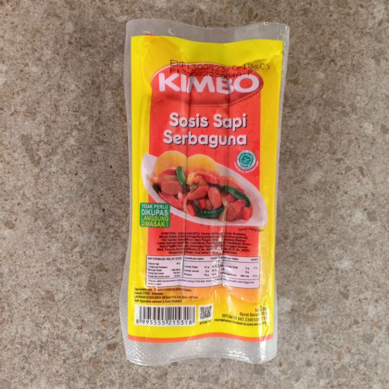 Jual Kimbo Sosis Sapi Serbaguna isi 3 pc 80 gram | Shopee Indonesia