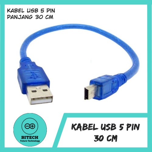 Jual KABEL USB 5 PIN PANJANG 30CM / USB 5PIN / MINI USB 30 CM | Shopee ...