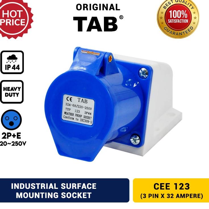 Jual Promo Industrial Surface Mounting Socket TAB CEE 123 untuk Genset ...