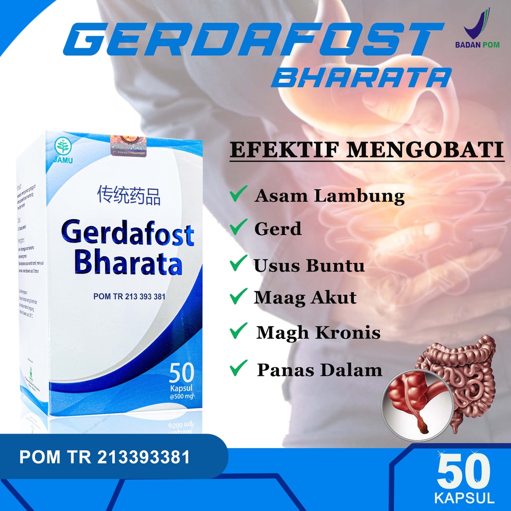 Jual Obat Gerd Maag Akut Kronis & Usus Buntu Gerdafost Bharata Kemasan ...