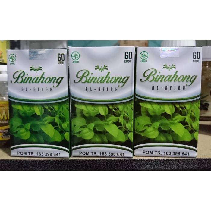 Jual Kapsul Ekstrak Daun Binahong Al Afiah isi 60 ada BPOM membantu memperc | Shopee Indonesia
