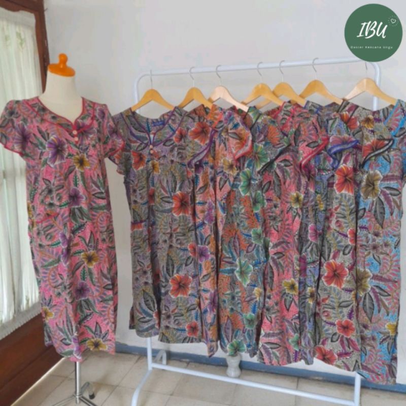 Jual Ibu Daster 48 Kub Batik Kencana Ungu Ld 110cm Label Biru | Shopee ...