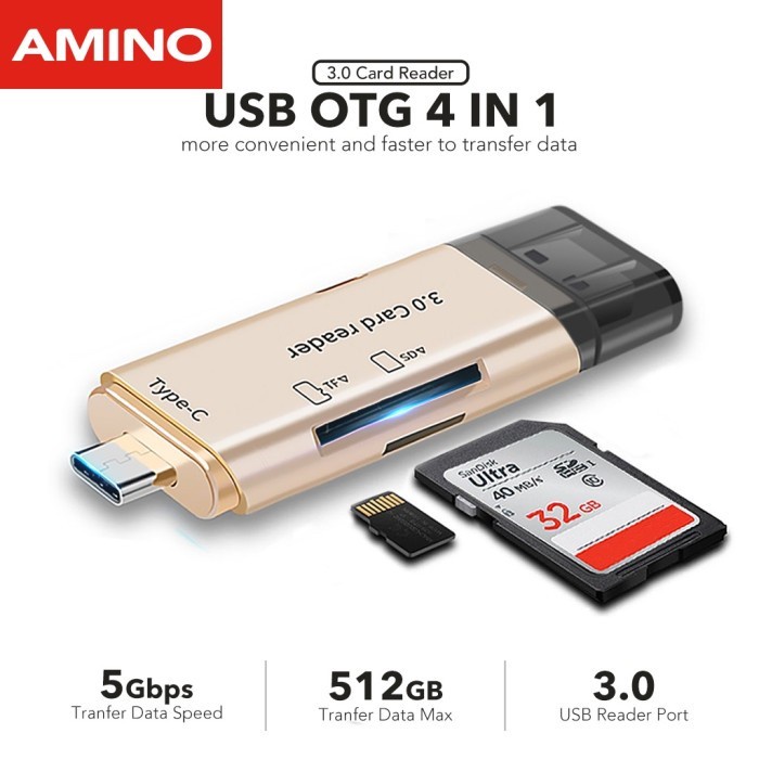 Jual Card Reader Micro SD Card Rider SD USB AMINO | Shopee Indonesia