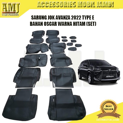 Jual SARUNG JOK AVANZA 2022 TYPE E BAHAN OSCAR WARNA HITAM (SET ...
