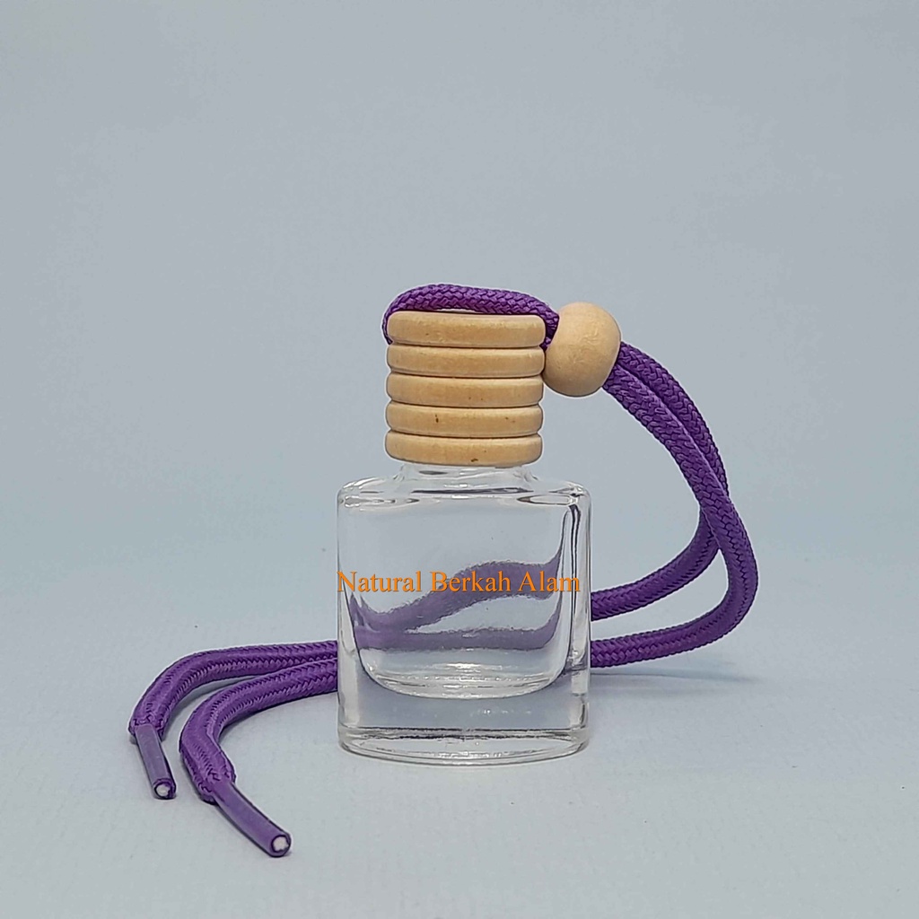Jual Botol Parfum Gantung 7 Ml Kotak Circle Tutup Kayu Bulat / Botol ...