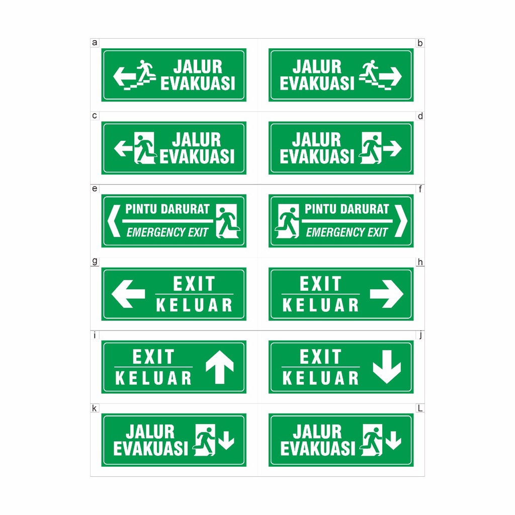 Jual Jalur Evakuasi, Emergency Exit Atau Pintu Darurat (Akrilik ...