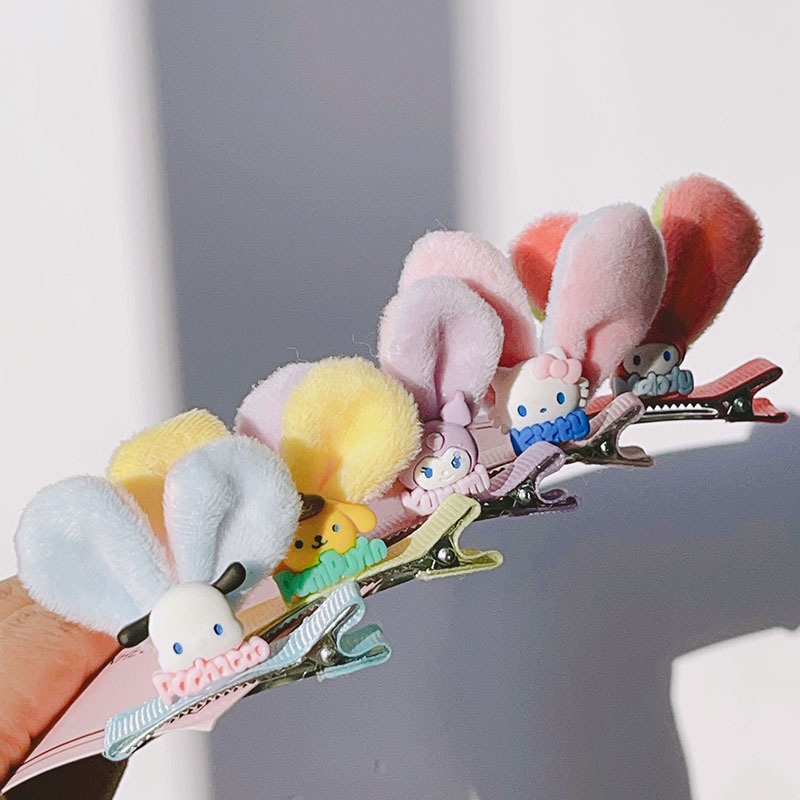 Jual Jepit Rambut Lucu 3d motif sanrio Telinga Kuromi Melody / jepitan ...