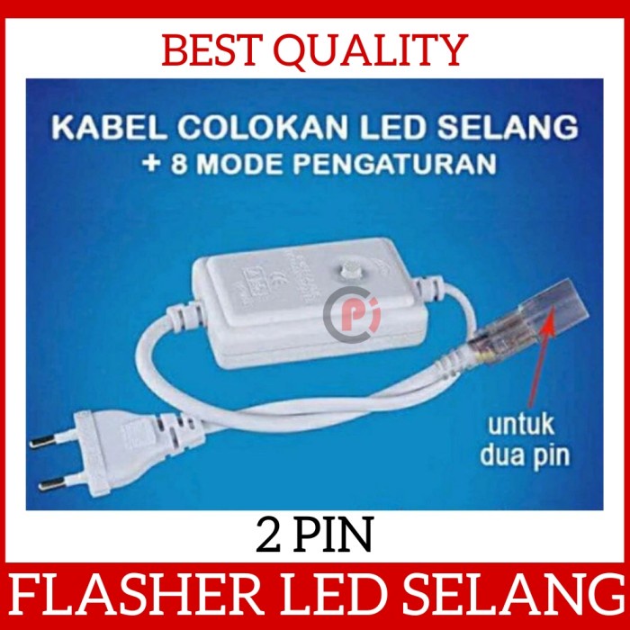 Jual Power Socket Colokan Lampu Selang LED 2 Pin 8 Mode Soket Cok ...