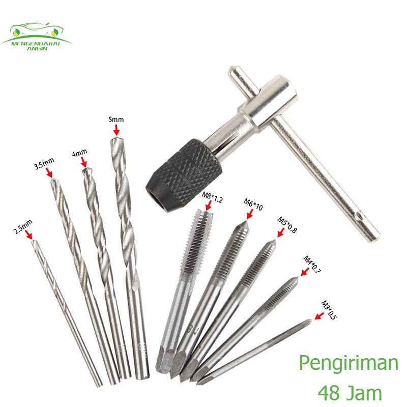 Jual 6pcs/10 PCSHand Tap Die Set Mata Bor Tap Die / Alat Senai Pembuat ...