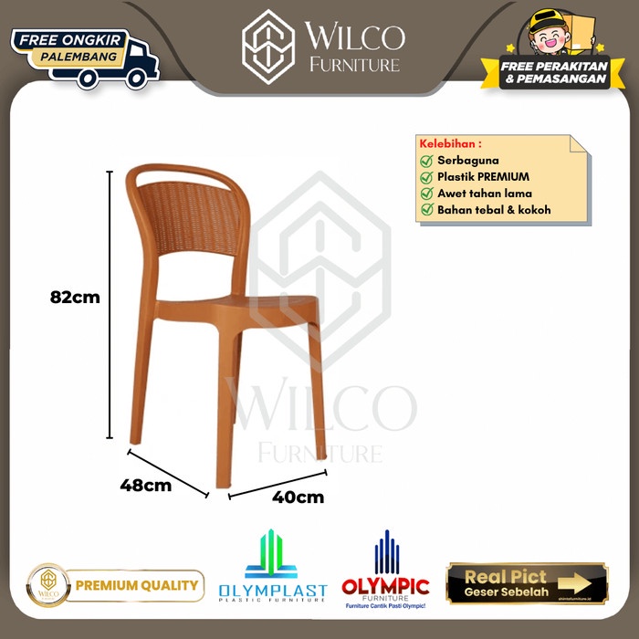 Jual Kursi OL 209 J Olymplast / Kursi Makan Plastik Serbaguna Murah ...