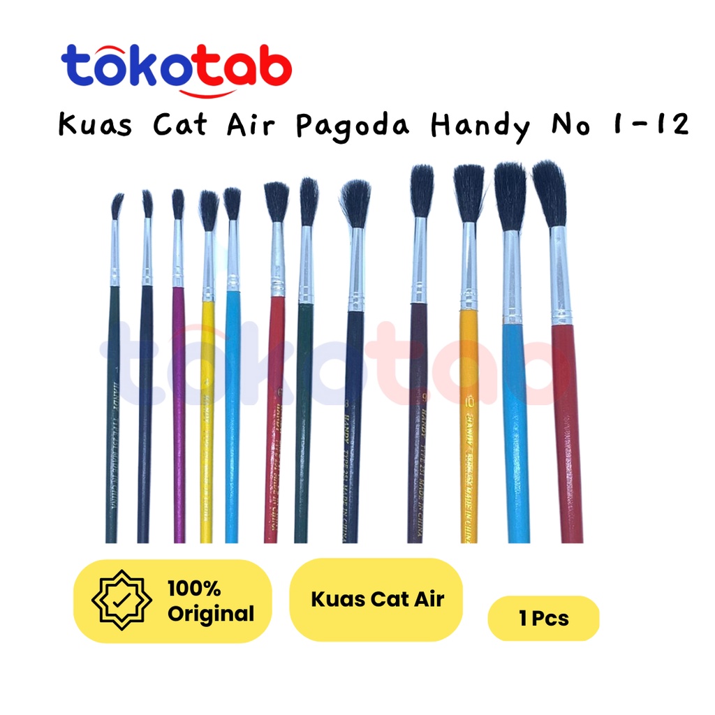 Jual Tokotab - Kuas Cat Air Pagoda Handy No 1-12 | Shopee Indonesia