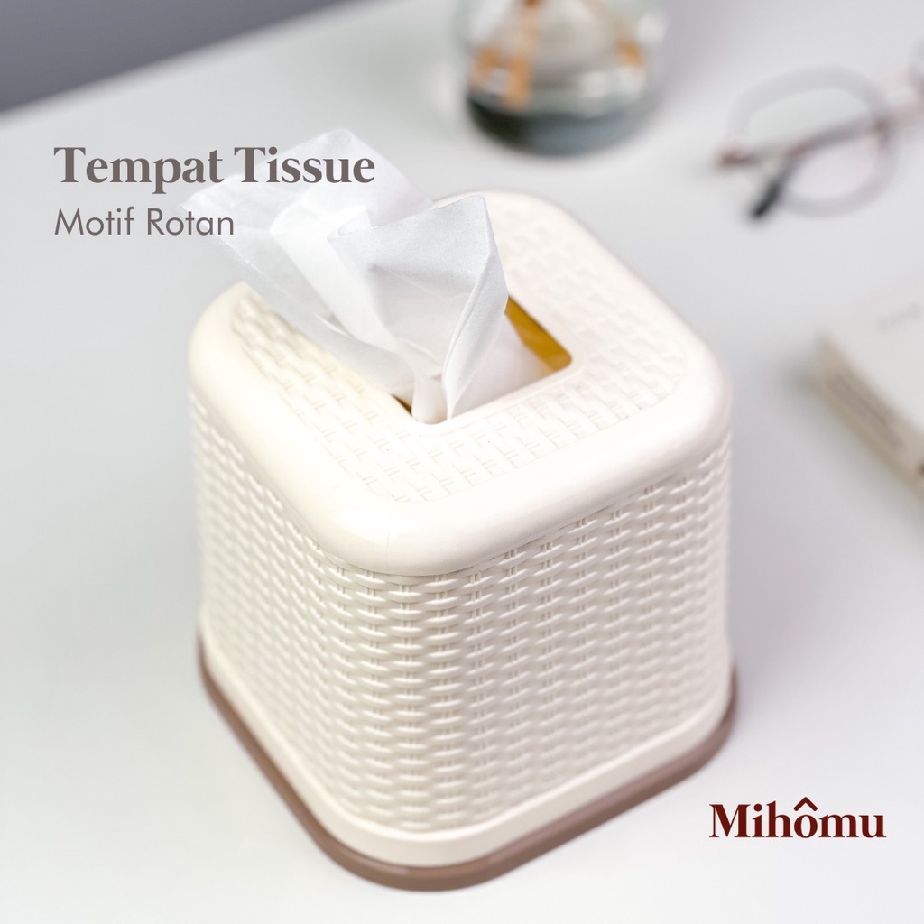 Jual KOTAK TEMPAT TISSUE SEGI MOTIF ROTAN/TEMPAT TISU BULAT MURAH ...