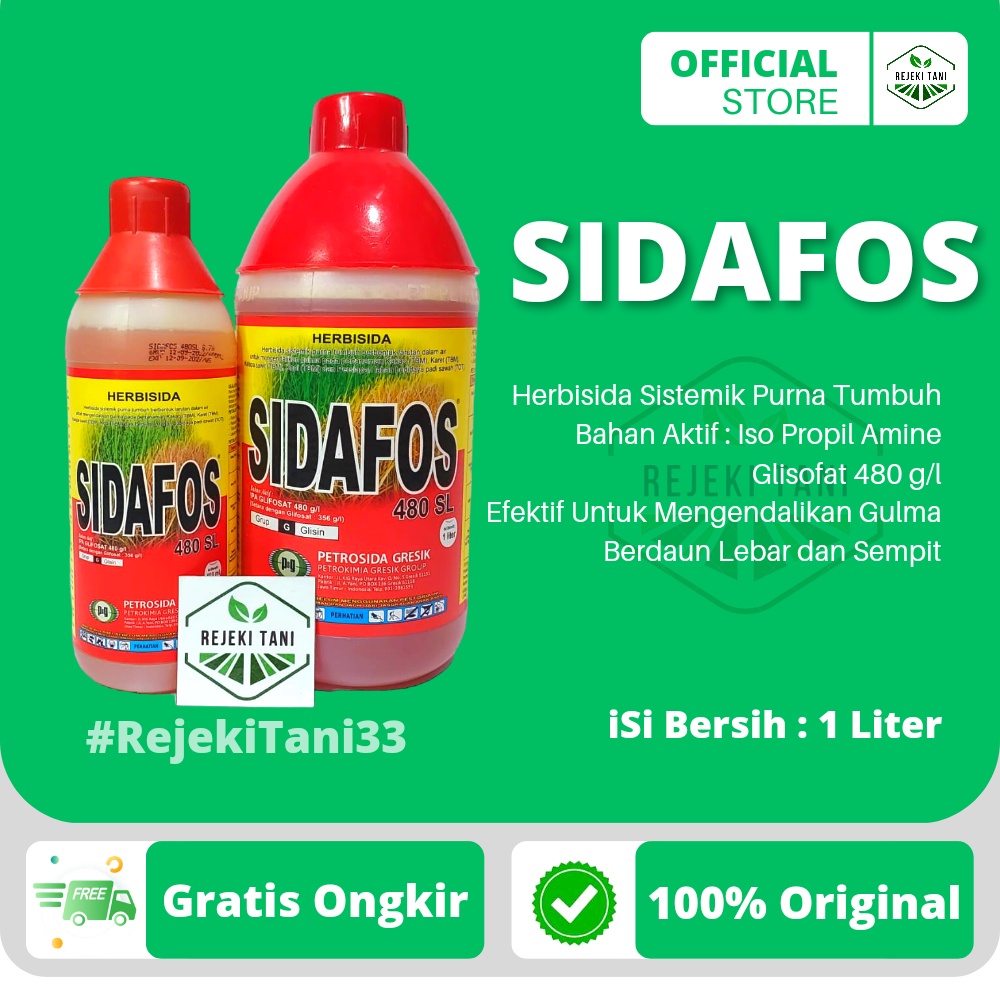 Jual SIDAFOS 480SL 1 Liter HERBISIDA purna tumbuh untuk mengendalikan ...